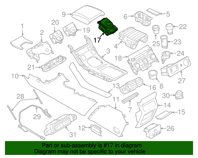 2017-2019 Land Rover Gear Shift Assembly LR117066 | LandRoverParamusParts