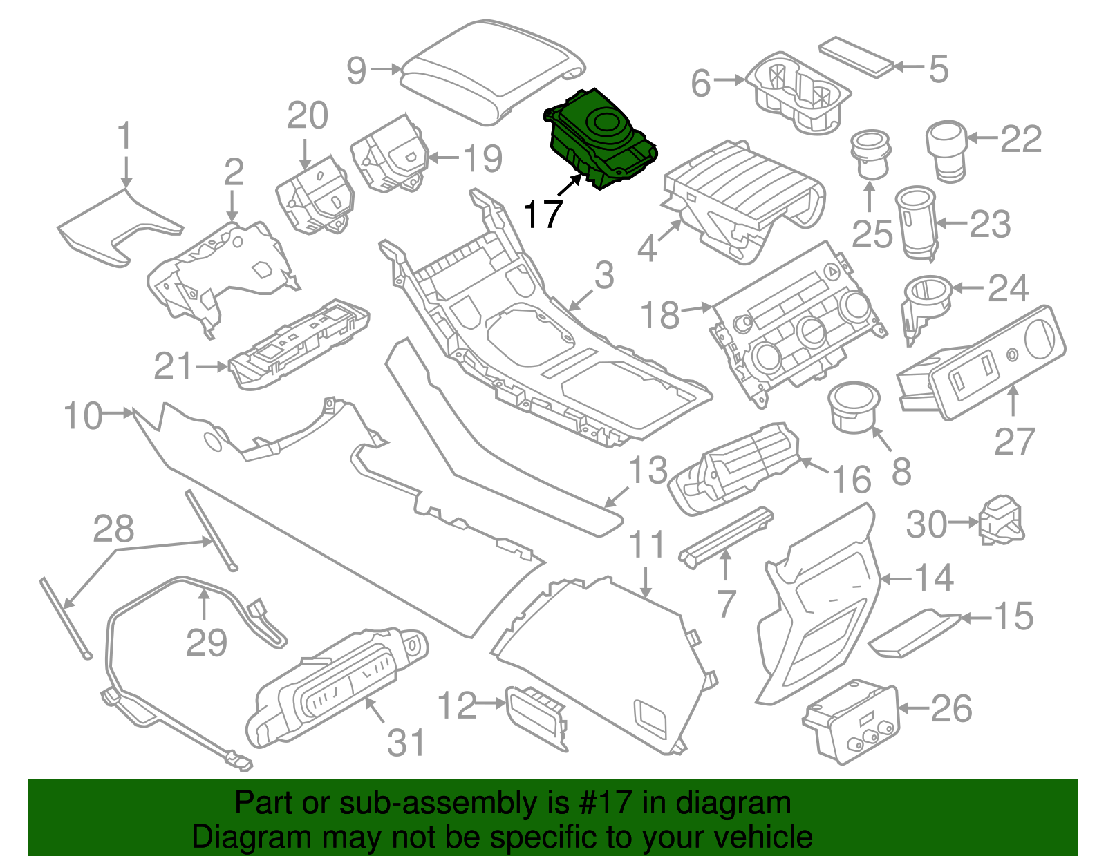 Genuine OEM Gear Shift Assembly Part# LR117066 Fits 2017-2019 Land ...