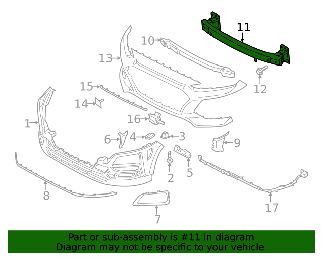 2018-2021 Hyundai Kona Impact Bar 64900-J9100 | OEM Parts Online