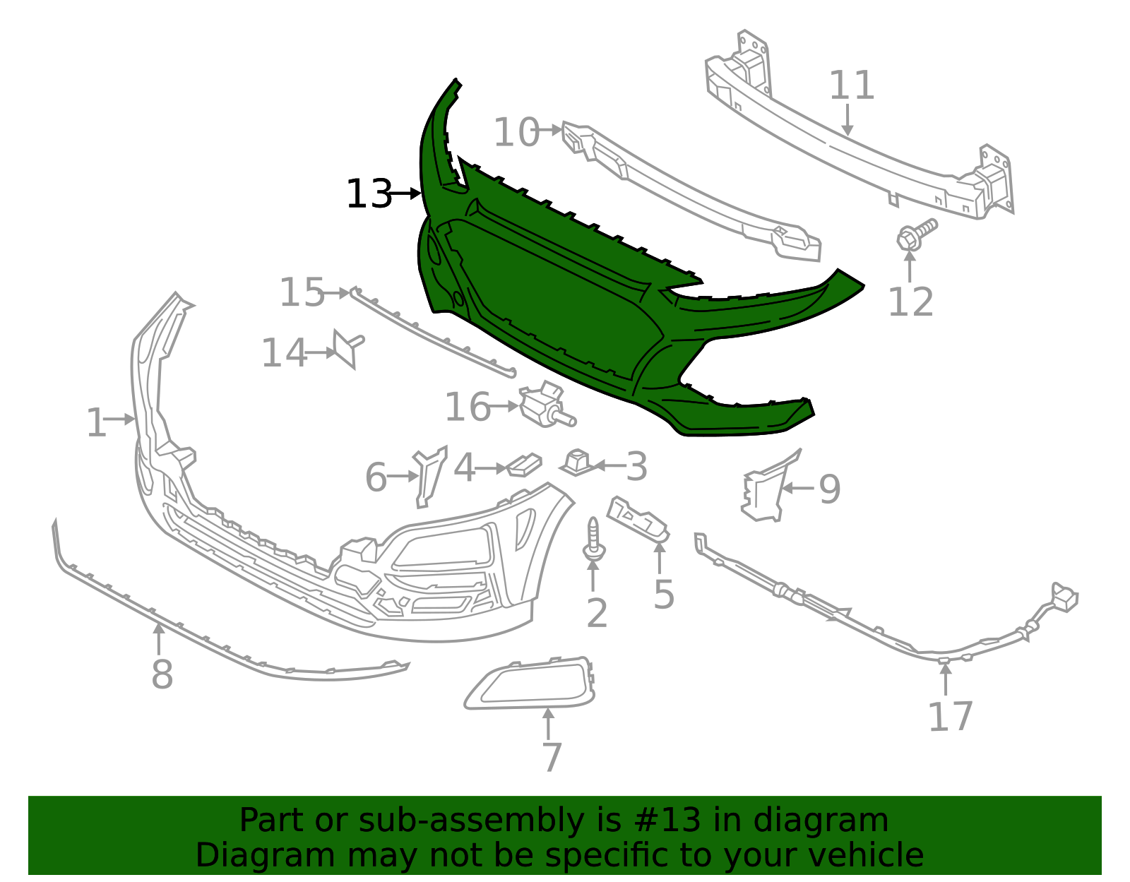 2018-2021 Hyundai Kona Bumper Cover 86511-J9000 | OEM Parts Online