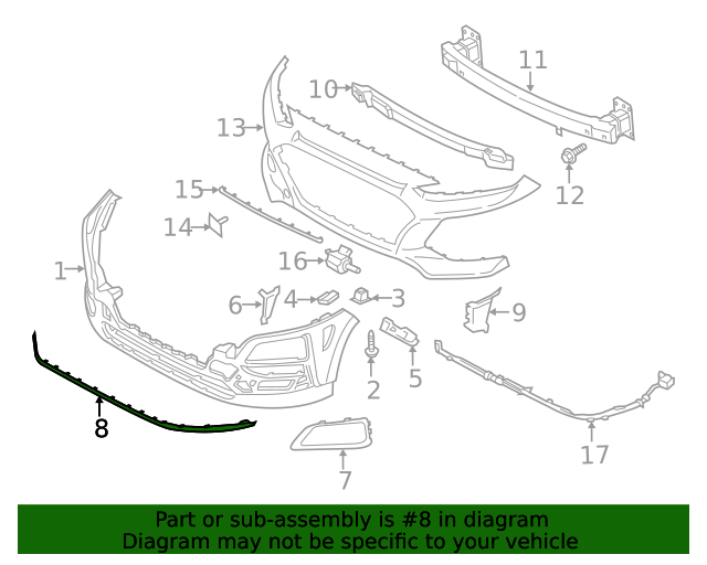 2018-2021 Hyundai Kona Lower Molding 86567-J9000 | OEM Parts Online