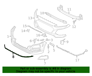 2018-2021 Hyundai Kona Lower Molding 86567-J9000 | OEM Parts Online