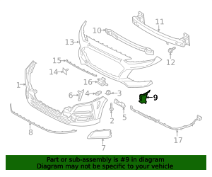 86573-J9000 - Radiator Support Air Duct 2018-2021 Hyundai Kona ...