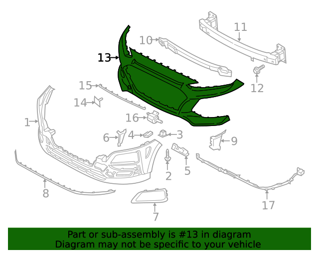 2018-2021 Hyundai Kona Bumper Cover 86511-J9000 | OEM Parts Online