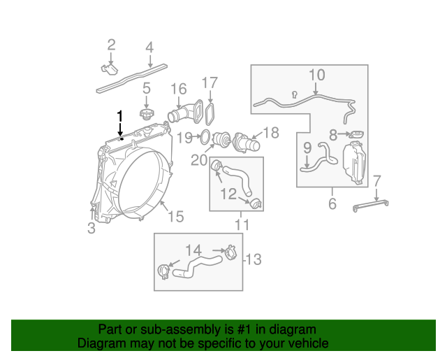 2004-2012 GM Radiator 15120862 GM | GMPartsDirect.com