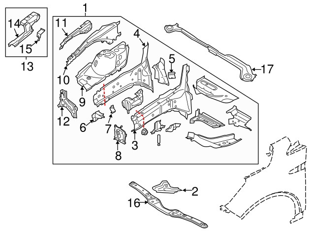 2012-2019 Ford Support Bracket CP9Z-16A023-A | GetOEMParts.com