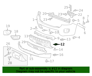 2015-2020 GM Passenger Side Front Bumper Fascia Support Brace 23432302 ...