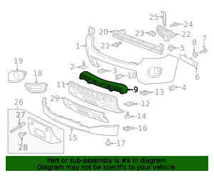 22891736 - Front Lower Bumper Fascia Energy Absorber 2015-2020 GMC ...