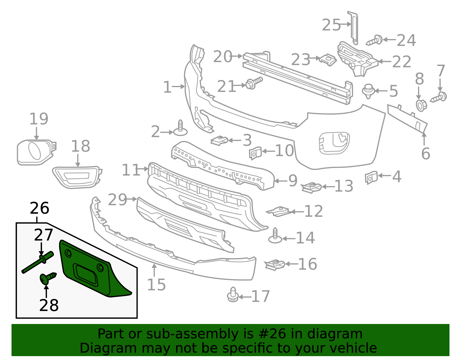 2015-2020 GMC Canyon Front License Plate Bracket 22891636 GM ...