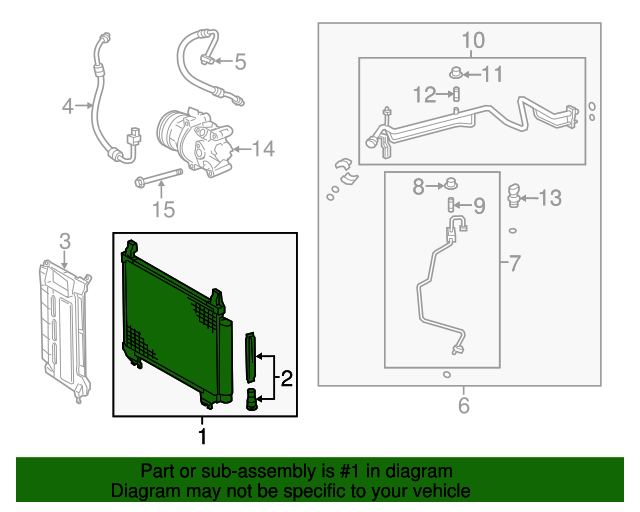2007-2015 Toyota Condenser 88460-52130 | Toyota Parts Center