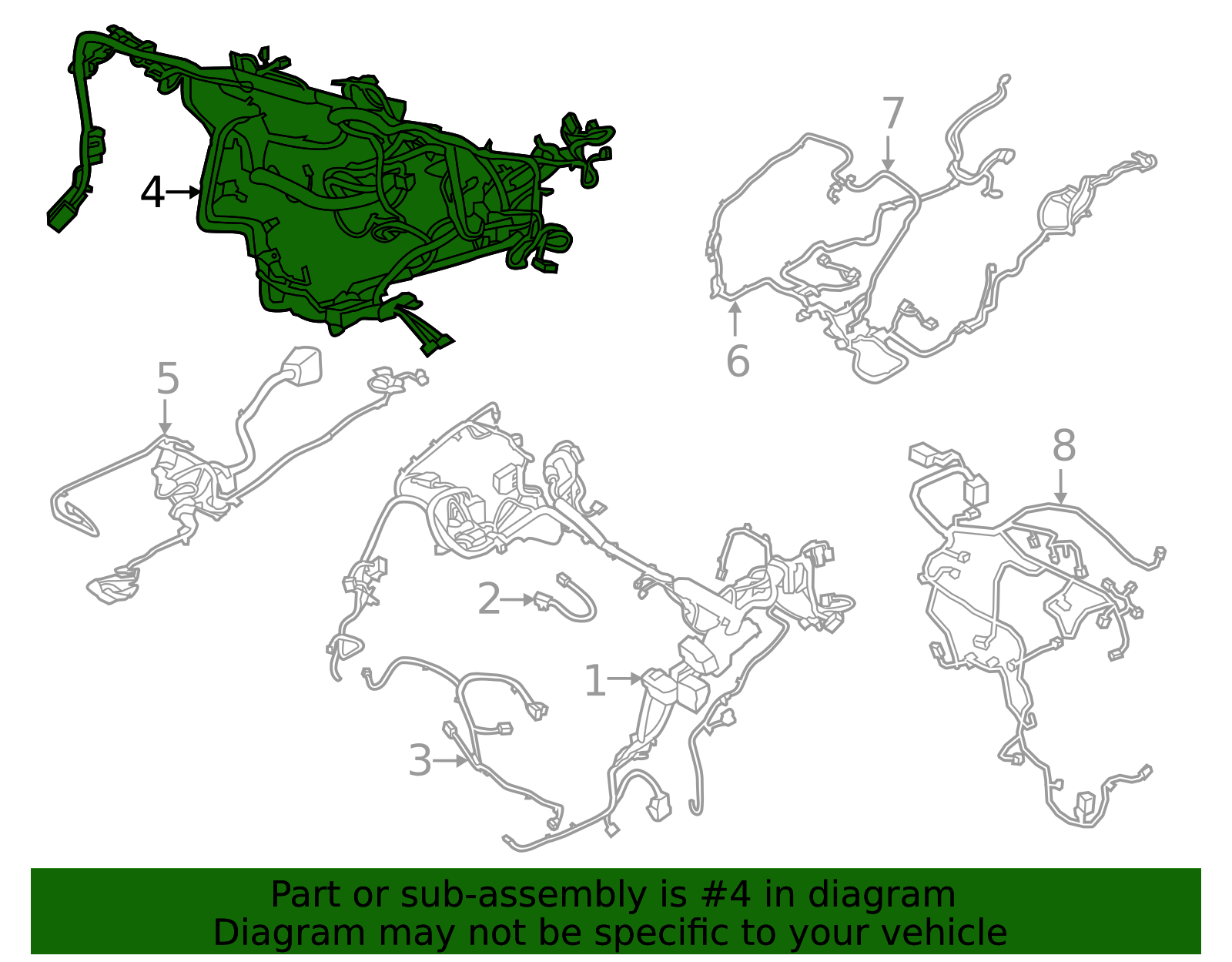 2018-2020 Ford Fusion Wire Harness JG9Z-14401-F | QuirkParts
