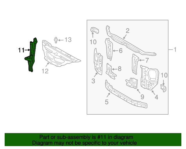 53209-60080 - Hood Latch Support 2003-2009 Lexus GX470 | AutoNation Parts