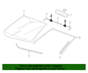 91568-SYP-003 - Windshield Clip 2009 Honda Fit | Honda Parts Online