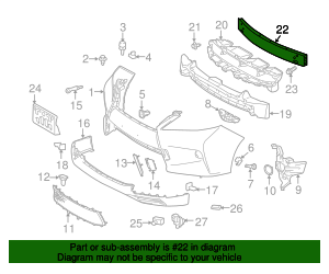 52131-0E041 - Bumper Cover Reinforcement Beam 2013-2015 Lexus RX350 ...