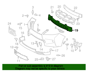 2013-2015 Lexus Energy Absorber 52611-0E080 | Lexus Parts Outlet