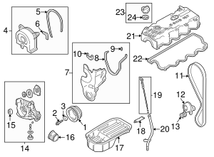 Genuine Valve Cover Gasket for 1994-2002 Hyundai | Part# 22441-22012 ...