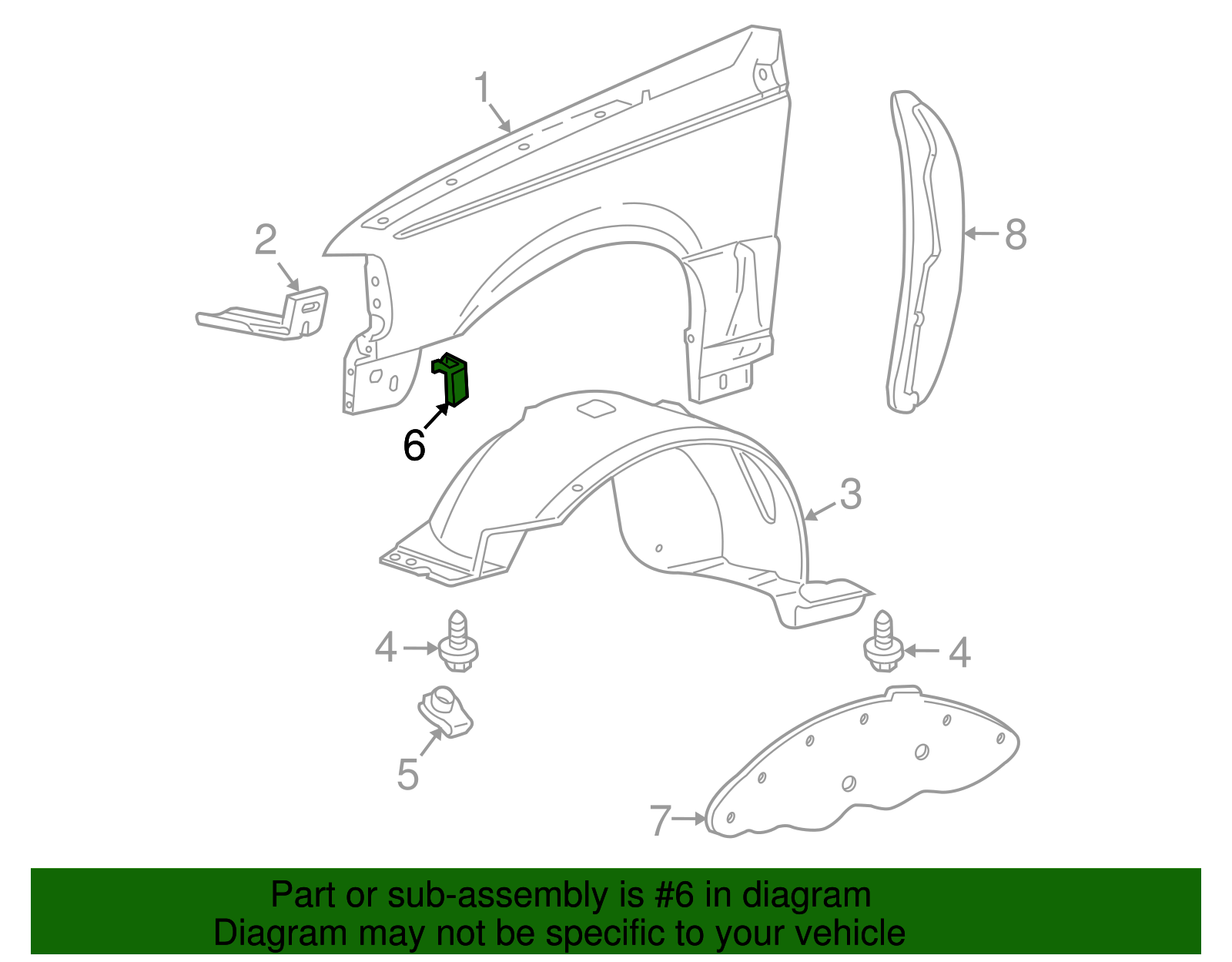 F57Z-16C076-AA - Lower Bracket 1998-2011 Ford Ranger | Big 3 Auto Parts