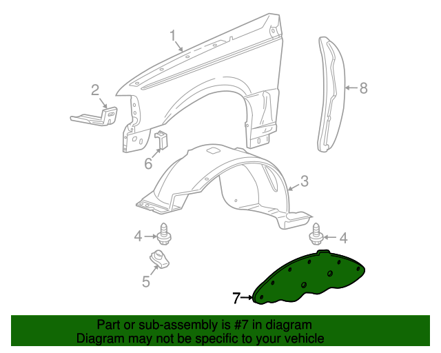 1998-2011 Ford Ranger Splash Shield 7L5Z-16102-A | Blue Springs Ford Parts