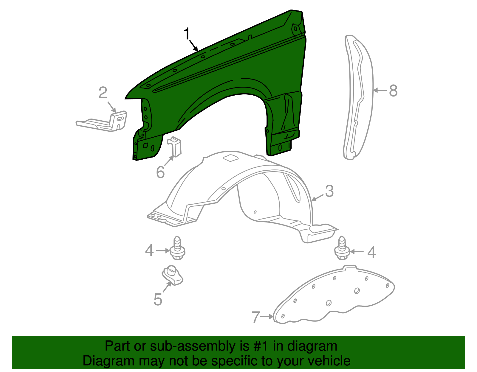 6L5Z*16006*BA - High-Quality Fender for 2006-2011 Ford Ranger ...