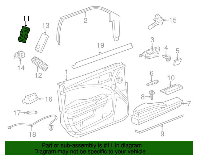 2015-2021 Mopar Switch & Bezel 68268251AC | TascaParts.com