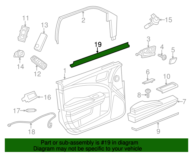 2011-2021 Dodge Charger Belt Weather-Strip 68040035AE | TascaParts.com