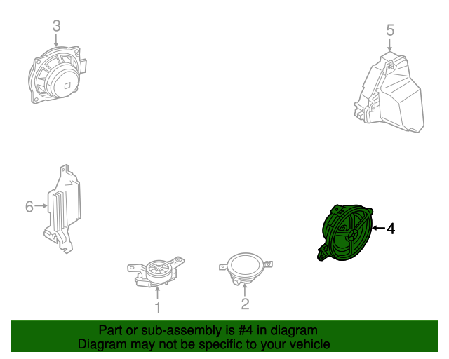 96361-A9200 - Rear Dr Speaker 2015-2021 Kia Sedona | Kia.Parts Store
