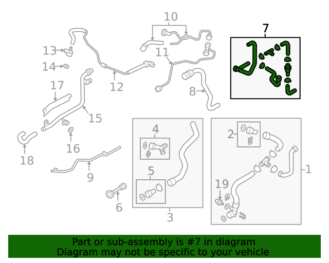 8W0-122-449-CR - Hose Assembly 2017-2024 Audi | Audi OEM Parts