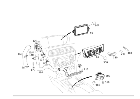 Radio, Operating and Display System for 2014 Mercedes-Benz C300 ...