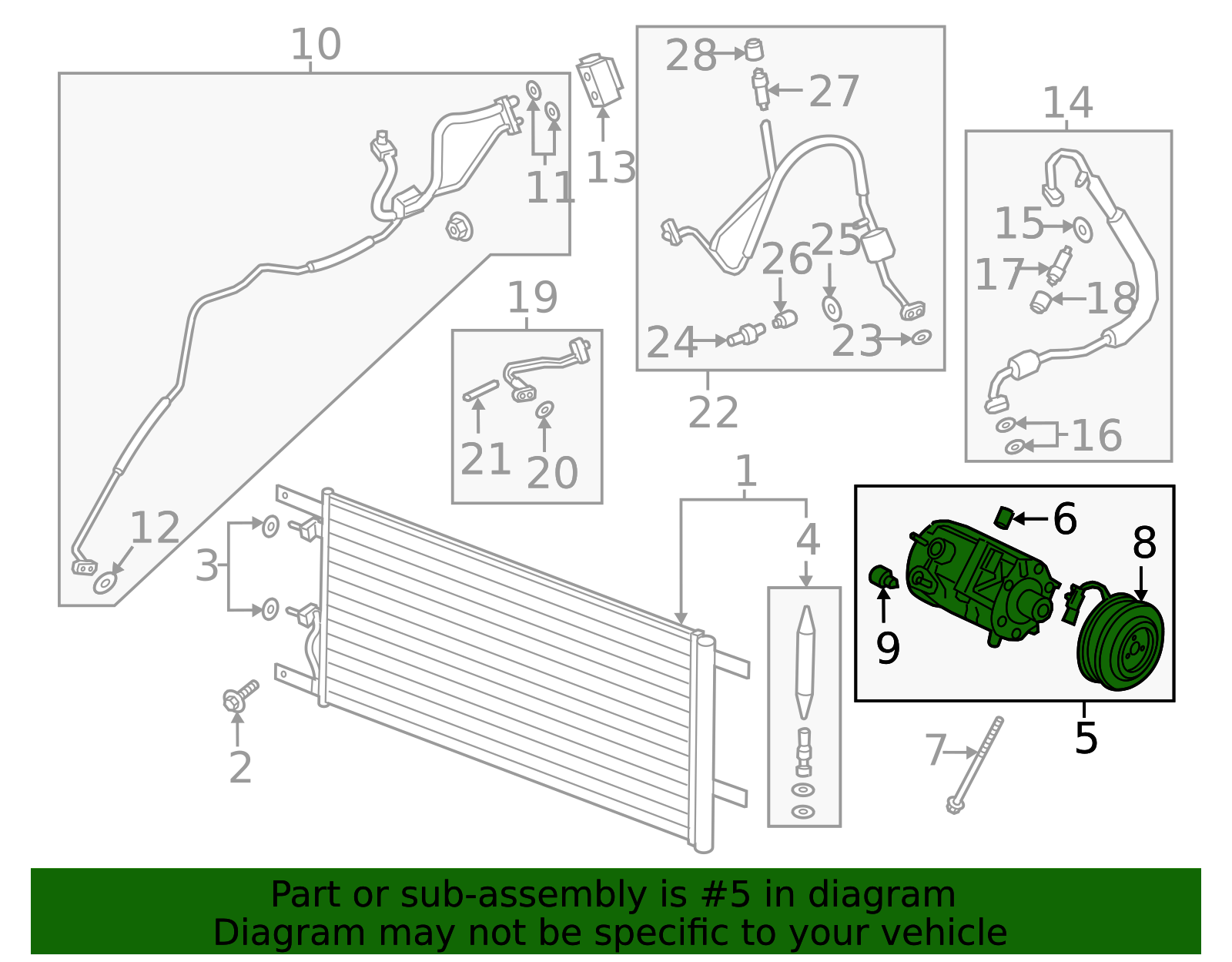 2017-2019 Ford | Compressor Assembly | HC3Z-19703-A | Walls' Ford Parts