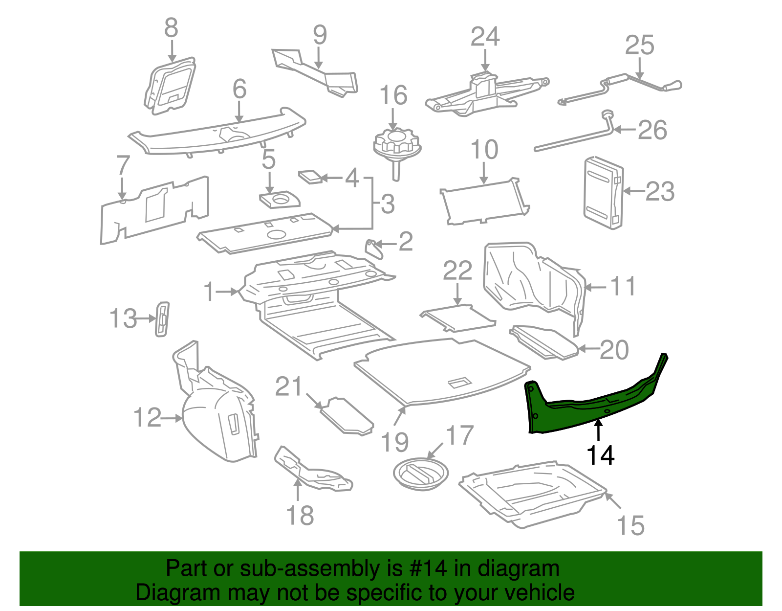 58387-50010-C0 - Rear Panel Trim - 2001-2006 Lexus LS430 | My L Parts