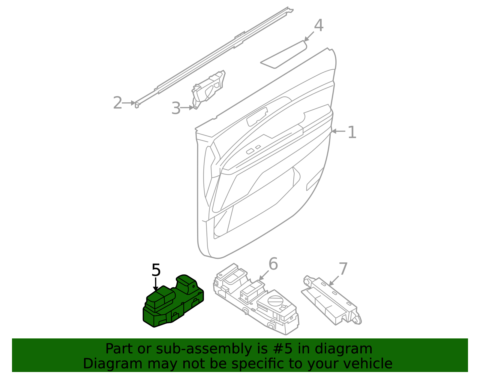 93581-R0020 - Door Window Switch 2022-2025 Kia Carnival | Kia.Parts Store