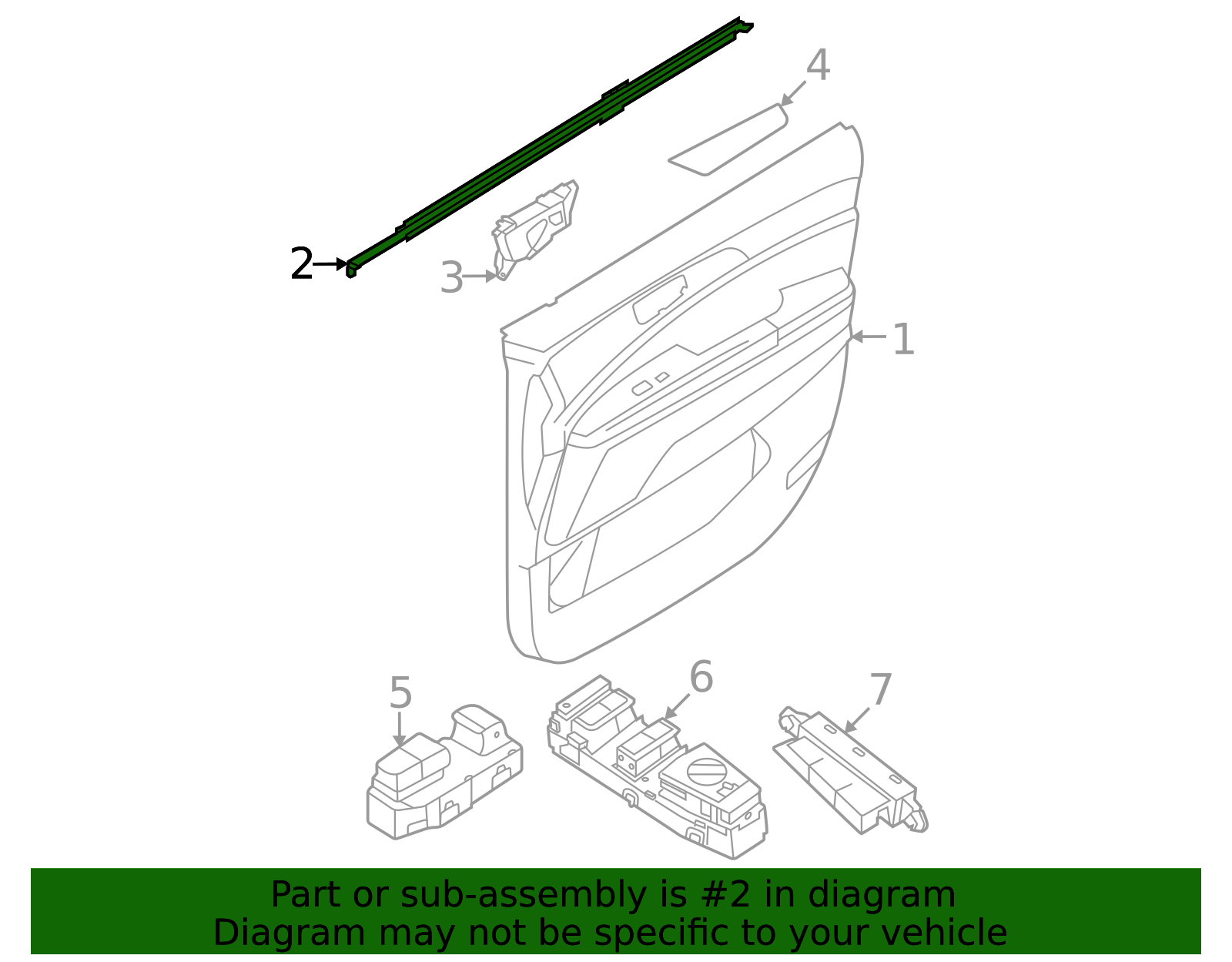 82241-R0000 - Door Window Belt Weatherstrip 2022-2025 Kia Carnival ...