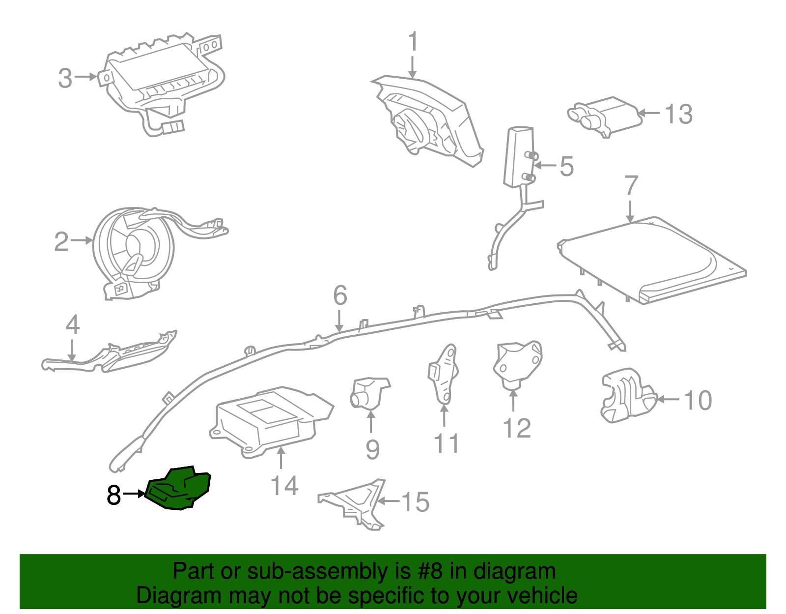 2010-2016 Toyota Air Bag Impact Sensor 89173-09590 | Toyota Parts Center