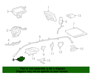 2010-2016 Toyota Air Bag Impact Sensor 89173-09590 | Toyota Parts Center