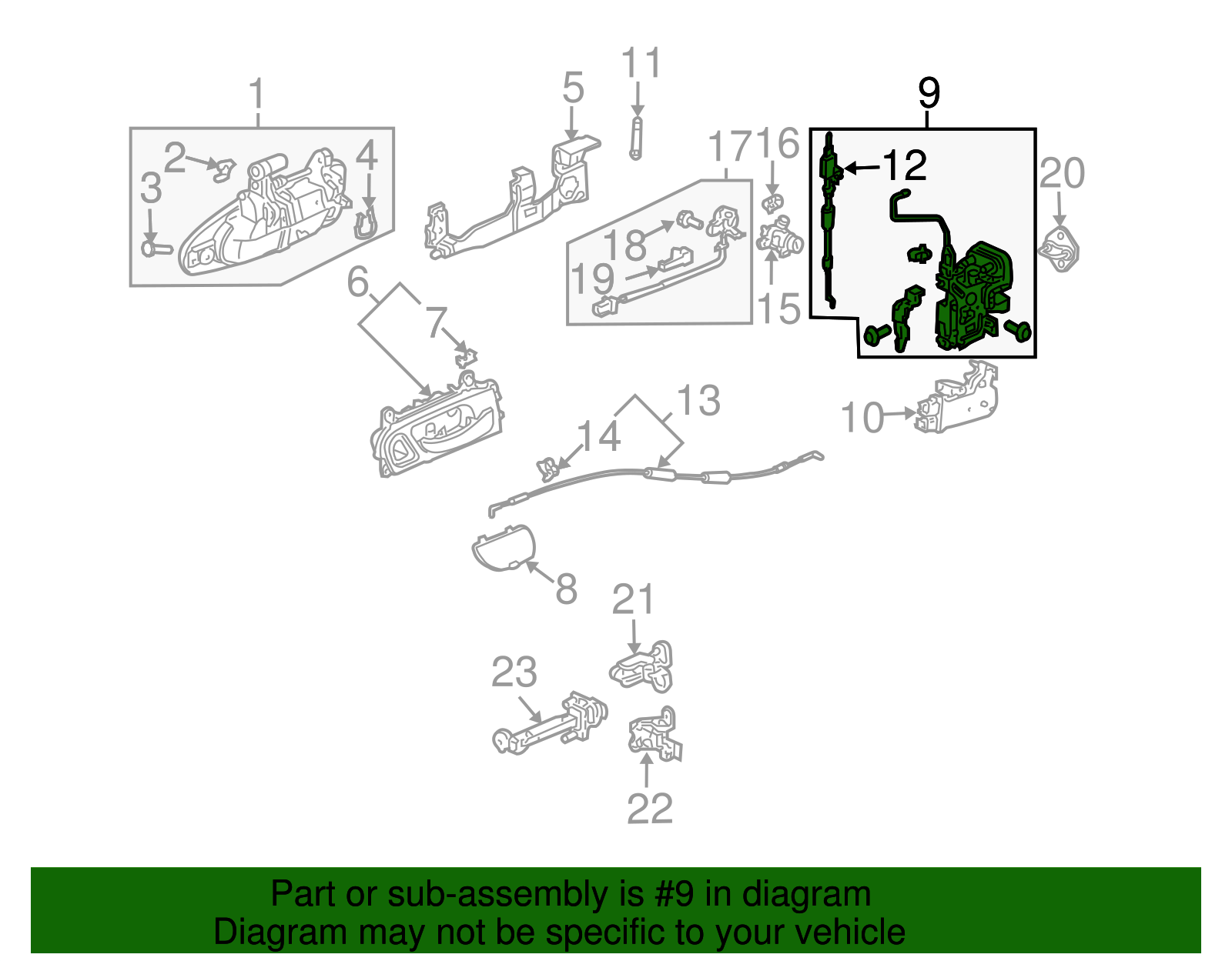 72152-SDN-A03 - 2003-2007 Honda Accord - Set Lock L Front Dr S ...