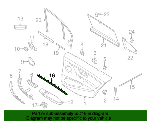 51427281478 - 2012-2019 BMW Upper Trim (51-42-7-281-478) | BMW of South ...