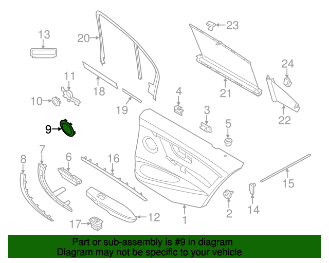 Genuine BMW 51-41-7-279-294 | Speaker Grille | FREE Shipping on Most ...