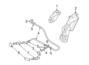 2007-2009 Audi Headlight Washer Hose Connector 8E0-955-667-E | Audi Part CA