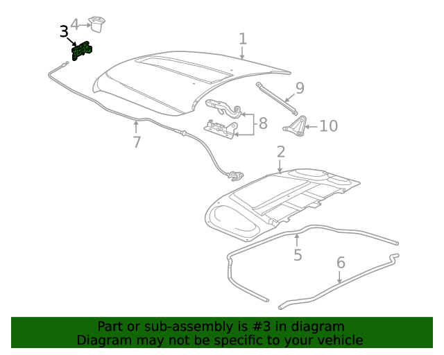 2021-2023 Jeep Hood Latch 68375662aa | TascaParts.com