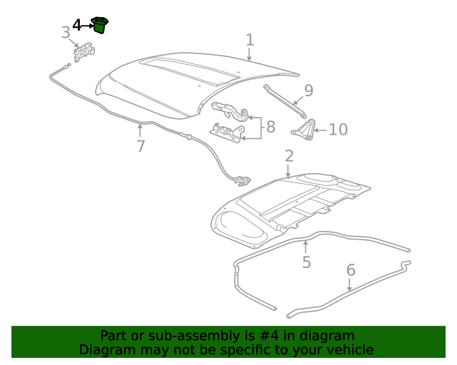 2021-2023 Jeep Hood Latch Striker Plate 68375657AA | TascaParts.com
