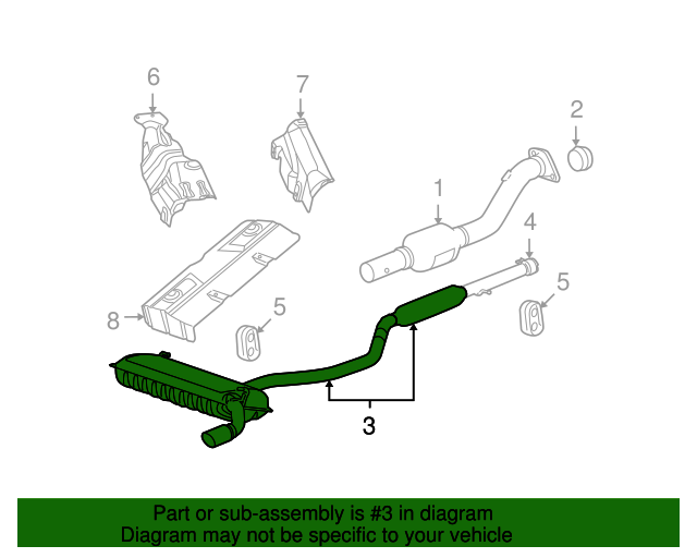 2013-2017 Jeep Muffler & Pipe 68142881AE | TascaParts.com
