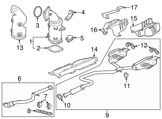 2018-2020 Buick Warm Up Three-Way Catalytic Converter 12674787 ...