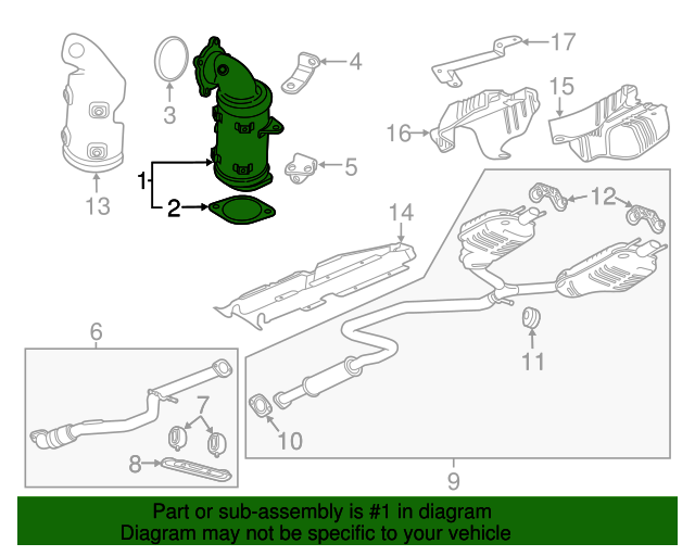 2018-2020 Buick Warm Up Three-Way Catalytic Converter 12674787 ...