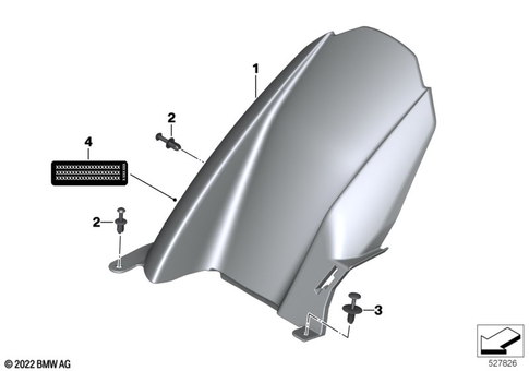 Rear Wheel Cover, License Plate Bracket for 2023 BMW-Motorrad S 1000 RR ...