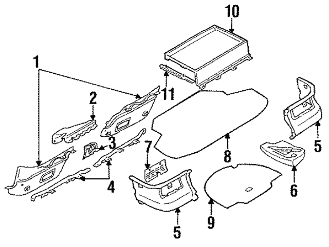 1990-1996 Nissan 300ZX Storage Tray 84950-30P00 | TascaParts.com