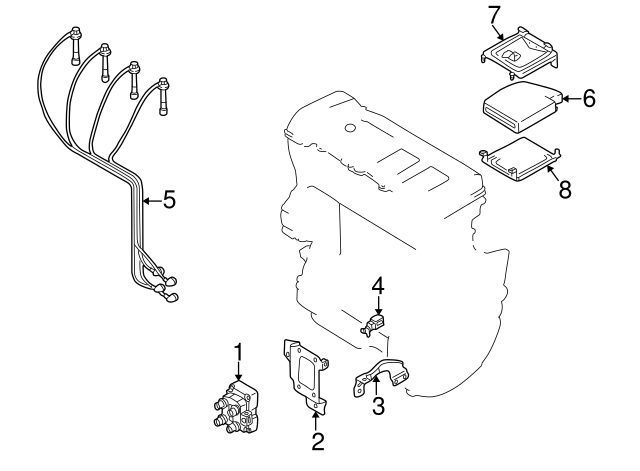 1998-2002 Mazda 626 PCM Lower Bracket FS161878Z | TascaParts.com