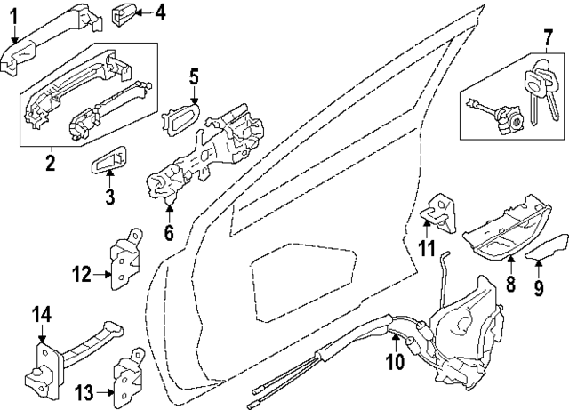 2024 Subaru Crosstrek Door Check 61124FN10A | Subaru OEM Parts World