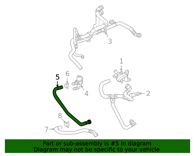 2021-2023 Ford F-150 Lower Hose ml3z8286h | TascaParts.com