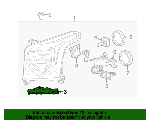 2015-2020 GMC Driver Side Headlamp and Front Bumper Fascia Mount Panel ...