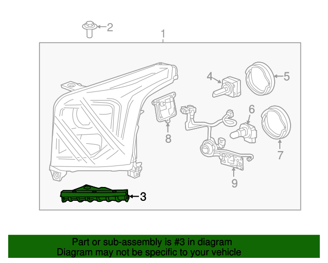 2015-2020 GMC Driver Side Headlamp and Front Bumper Fascia Mount Panel ...